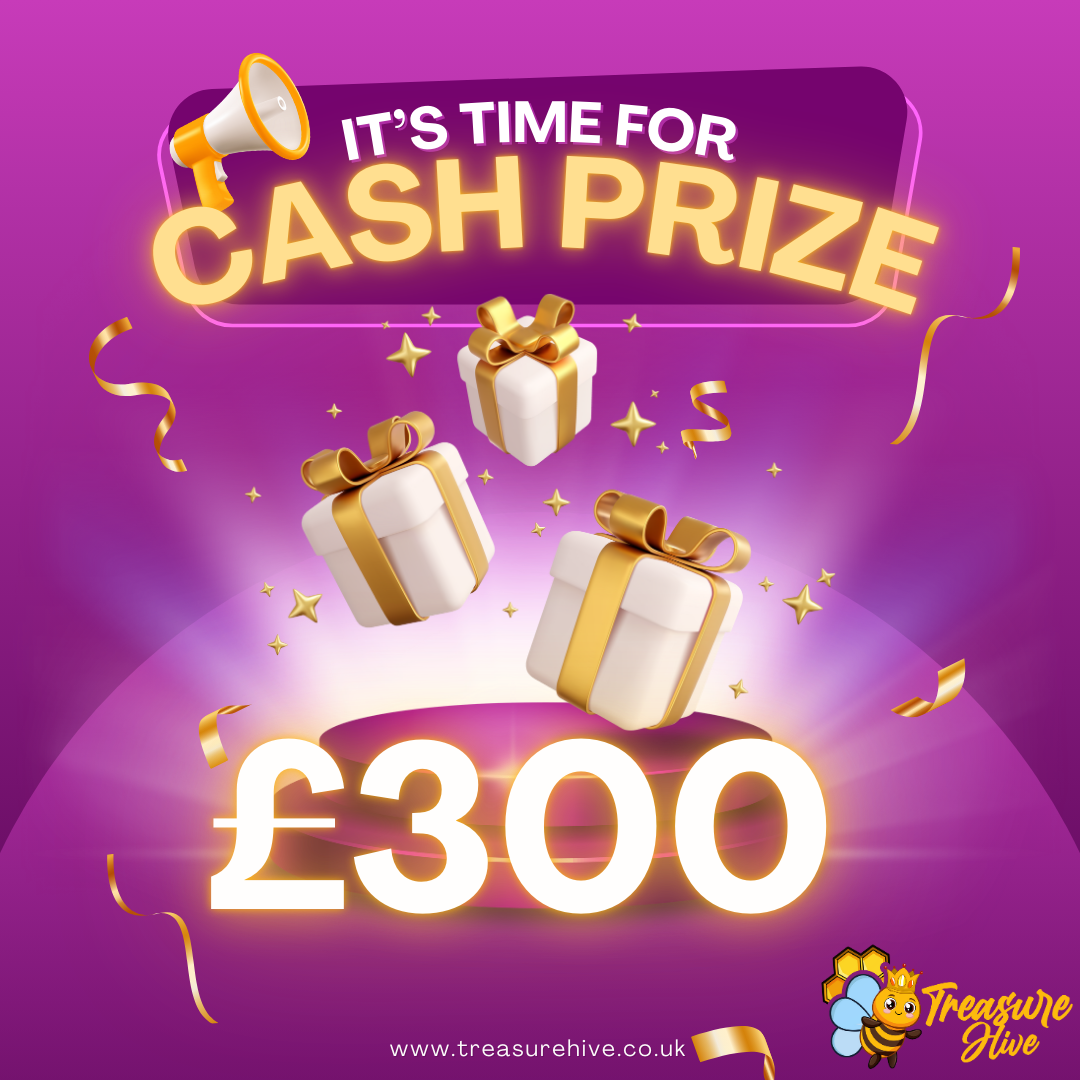 💷 WIN £300 CASH FOR JUST 99P! 💰🔥 – Treasure Hive